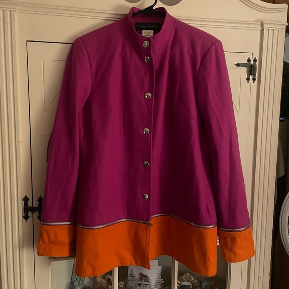 Harve Benard | Jackets & Coats | Harve Benard Pink And Orange Pea Coat ...
